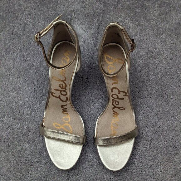 Sam Edelman | Shoes | Sam Edelman Gold Stiletto Heel Sandal | Poshmark